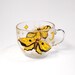 Butterfly Big Coffee Mug Hand Painted Personalised Glass Mug Big Yellow ...