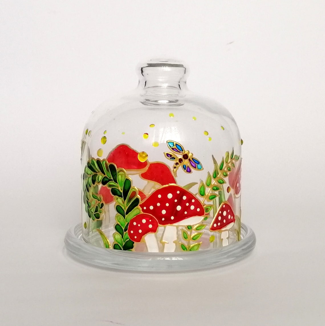 Hand painted lemon holder with mushroom Toadstool lemon holder | Etsy