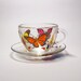 Butterfly Monarch Tea Cup and Saucer Personalised Mother's - Etsy