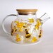 Bee Glass Teapot Personalised Tea Pot With Honeycomb Wedding Gift for ...