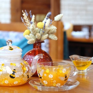 Bee Tea Set Personalised Mother's Day Gift Granny Gift Kitchen Decor ...