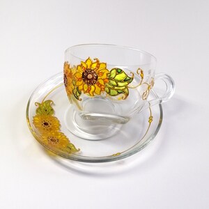 Sunflower Tea Set Hand Painted Personalised Tea Set for Wedding Gift ...