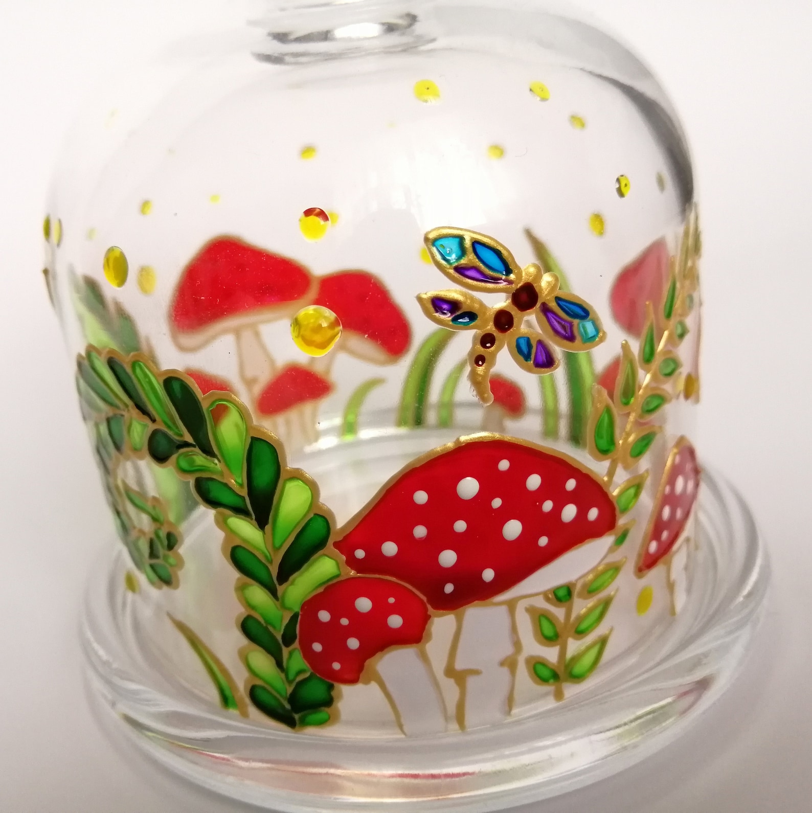 Hand painted lemon holder with mushroom Toadstool lemon holder | Etsy