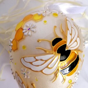 Bee Easter Egg for Basket Easter Egg With Flowers Easter Gift for ...