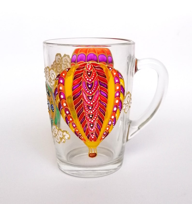 Hot Air Balloon Coffee Mug Hand Painted Personalised Mug - Etsy