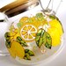 Lemon Glass Teapot Hand Painted Personalised Tea Pot With Infuser ...