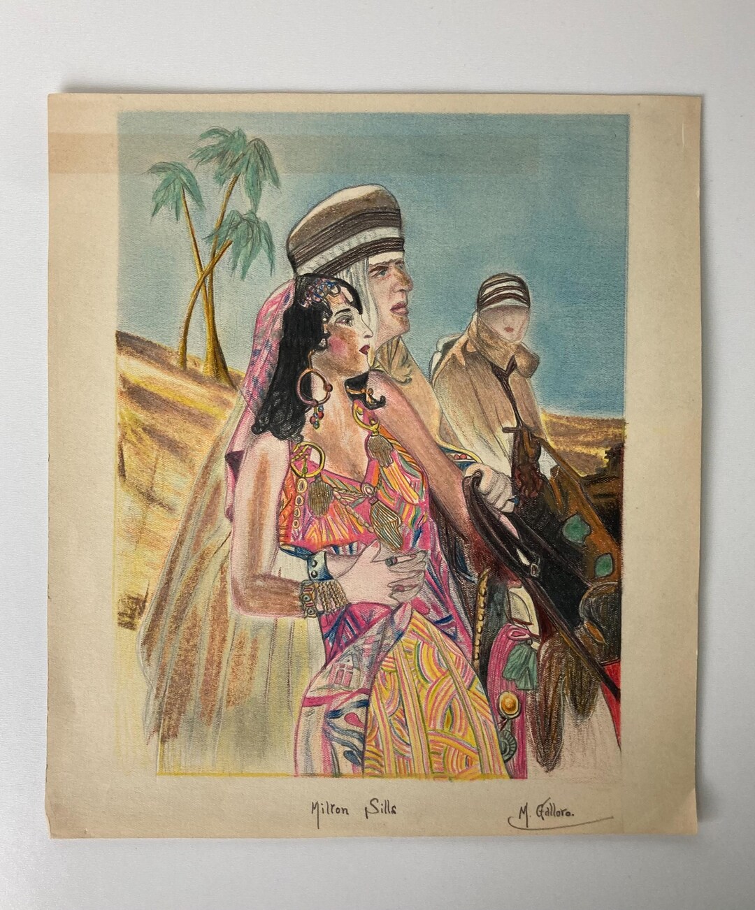 Vintage Original Pencil Drawing of Actor Milton Sills Signed by Artist ...