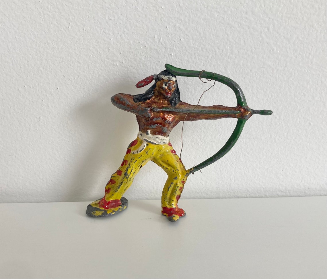 Timpo Indian Lead Toy Soldier Figure Native American Wold West Vintage ...