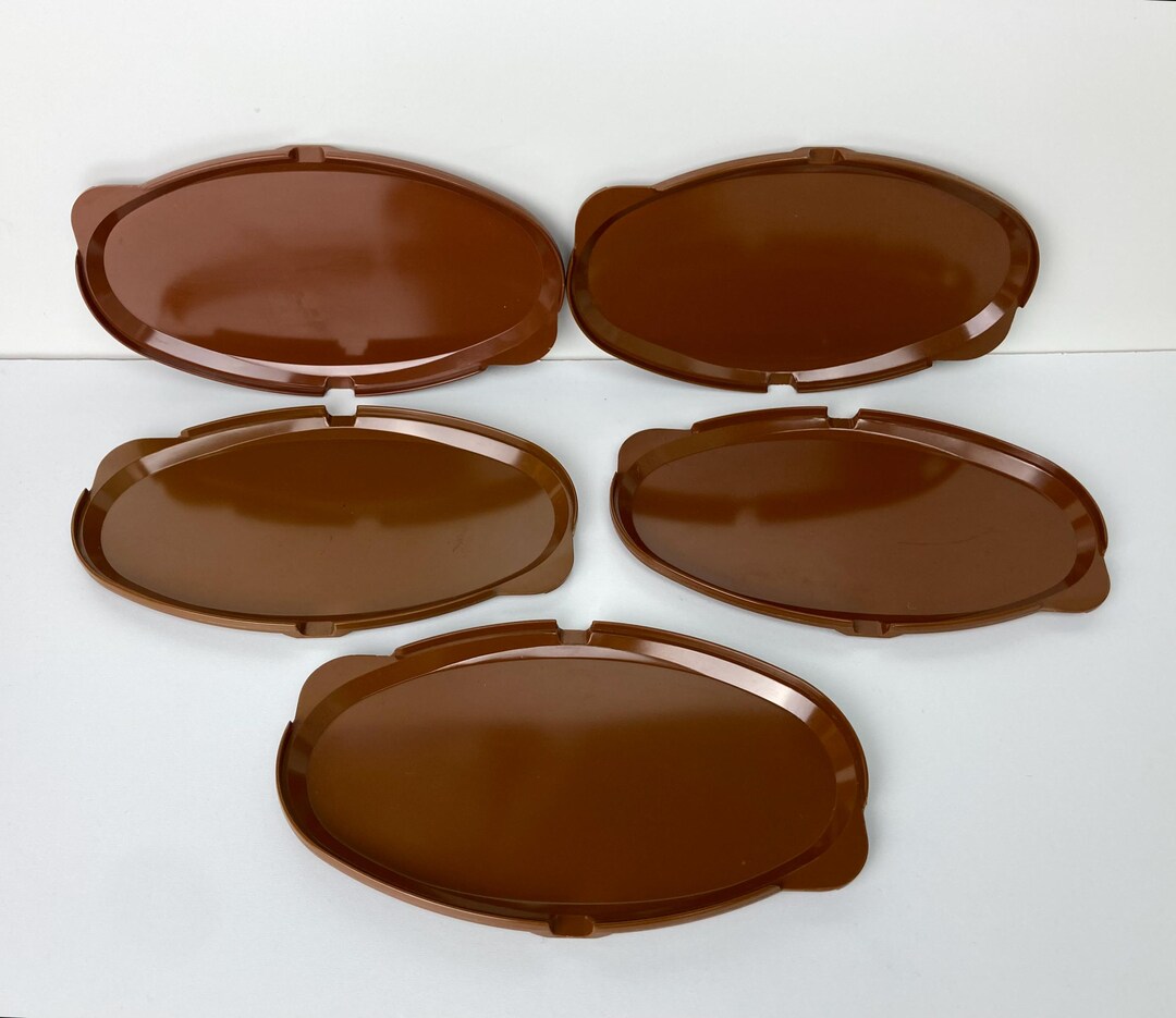 British Airways Airline Flight Plastic Food Serving Trays Lids X5 ...