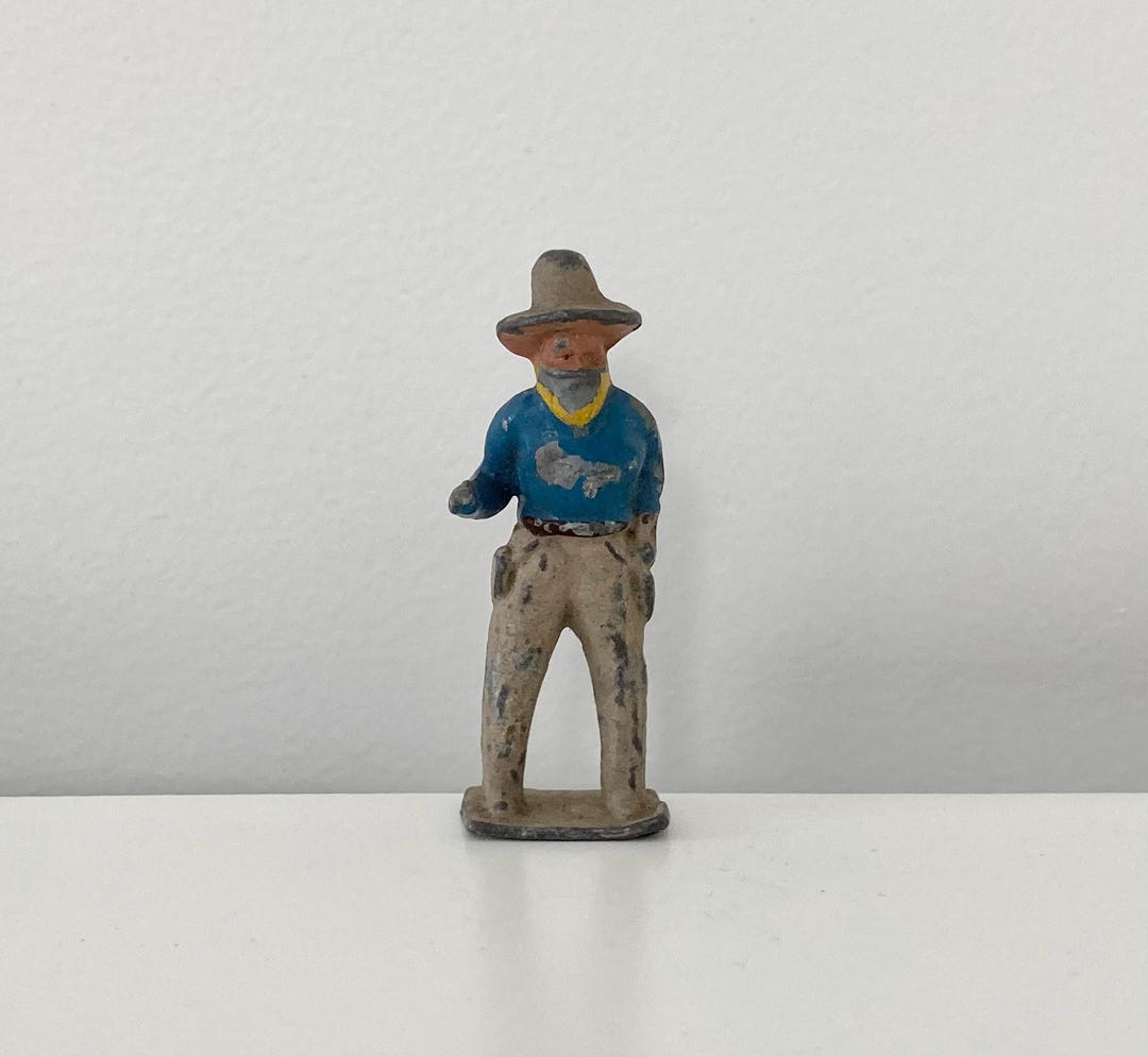Crescent Cowboy Vintage Lead Toy Soldiers Figure Wild West Cowboys - Etsy