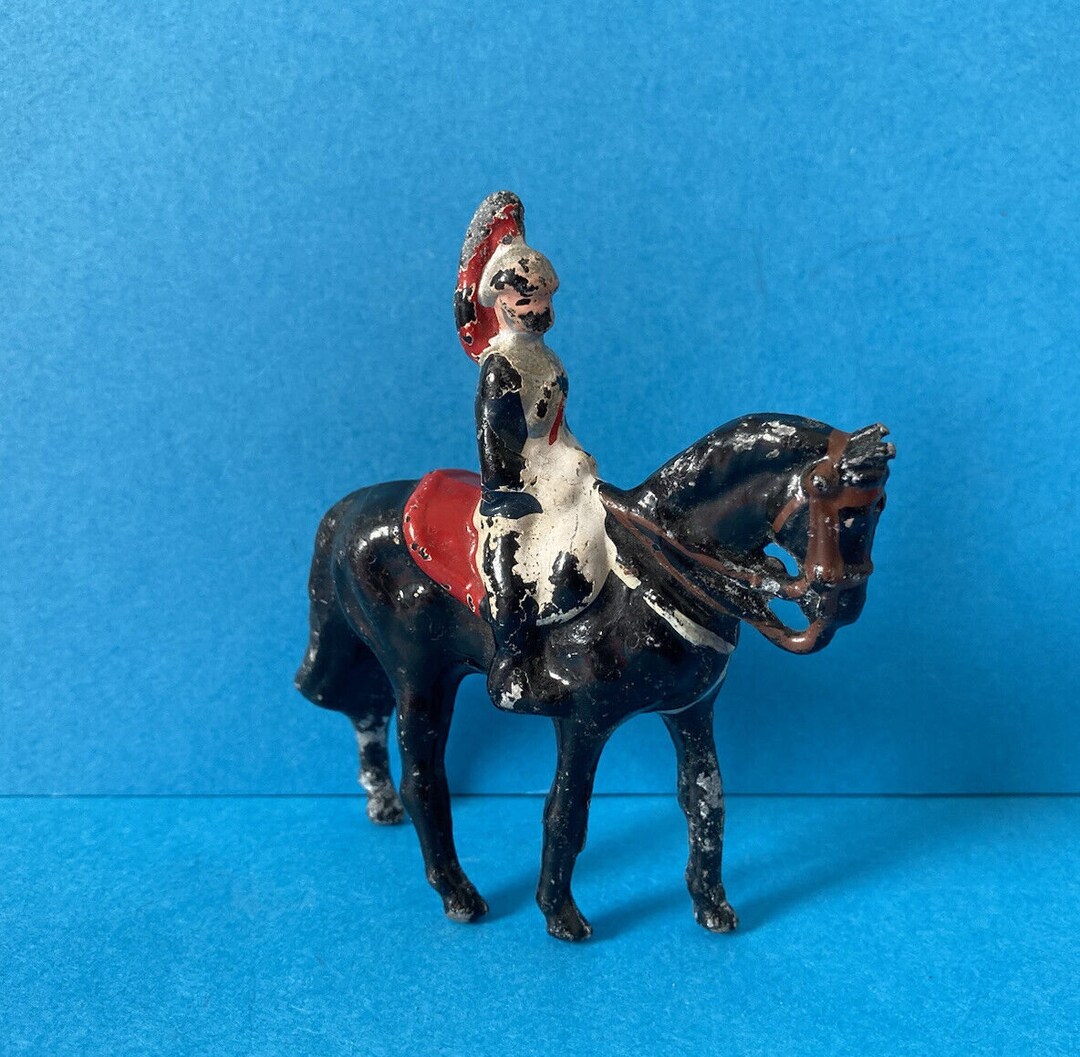 WENDAL MOUNTED LIFEGUARD Blue Uniform Toy Soldier Aluminium Vintage ...