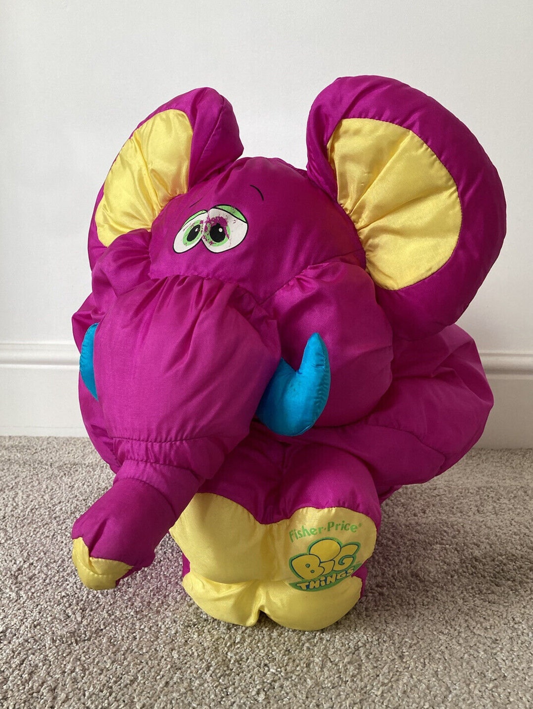 FISHER PRICE Big Things PUFFALUMP Pink Elephant Vintage 90s - Etsy