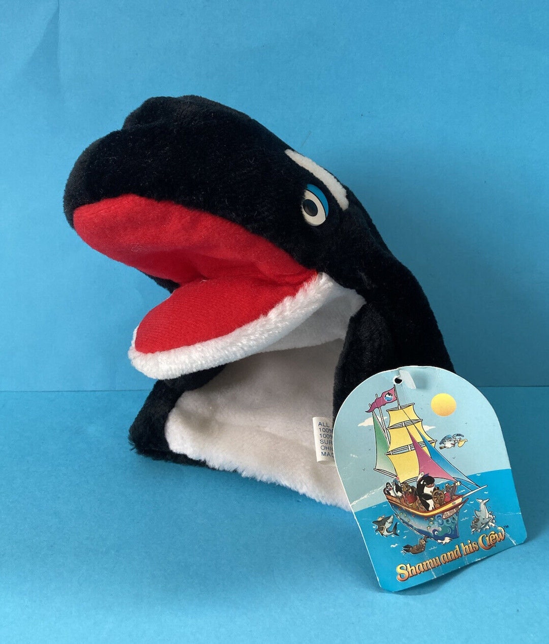 SEA WORLD SHAMU and His Crew Hand Puppet Soft Toy Plush With Tags 1990s ...