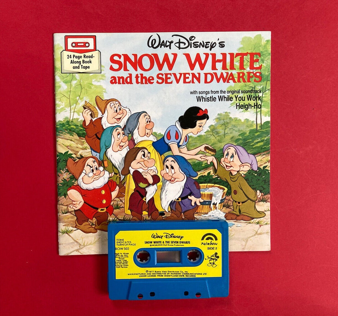 Walt Disney Snow White and the 7 Dwarfs Read Along Book and Cassette ...