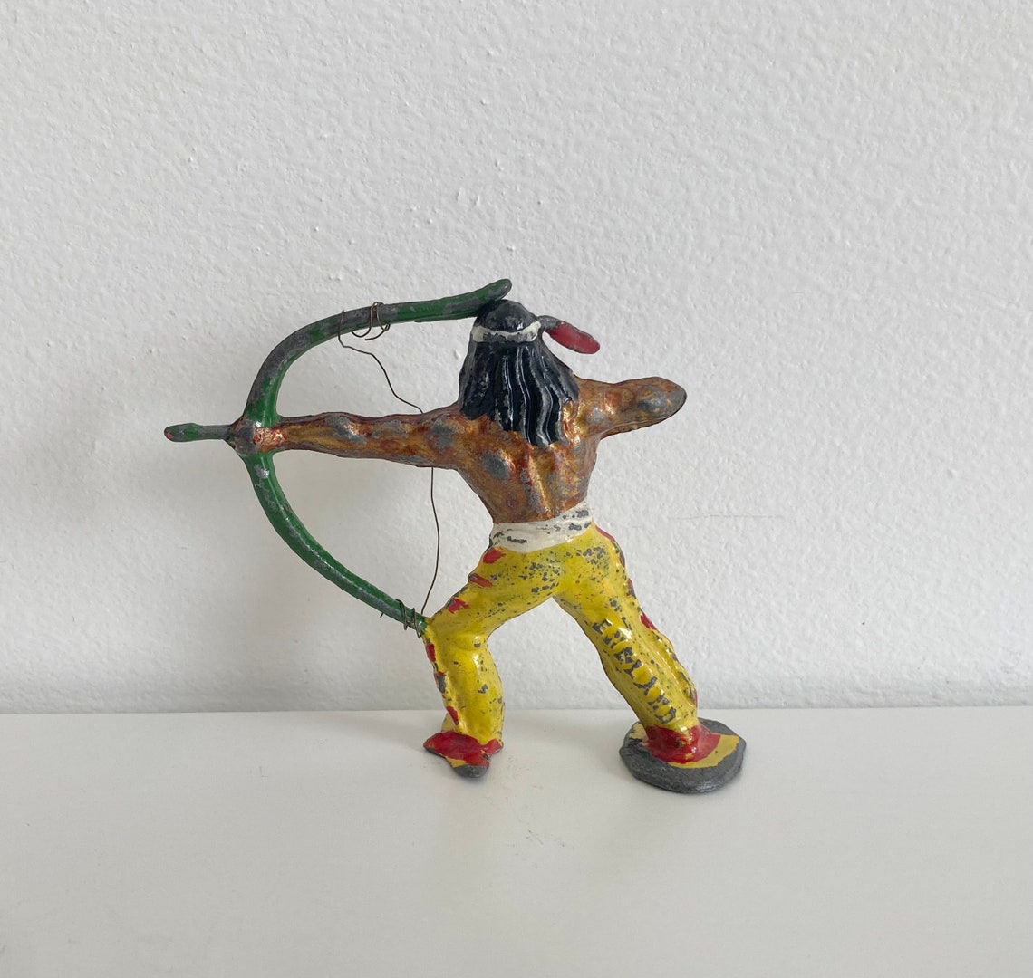 Timpo Indian Lead Toy Soldier Figure Native American Wold West Vintage ...