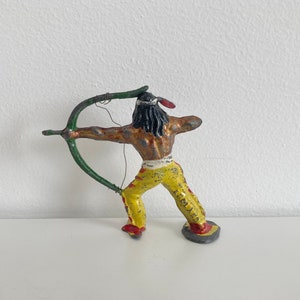 Timpo Indian Lead Toy Soldier Figure Native American Wold West Vintage ...
