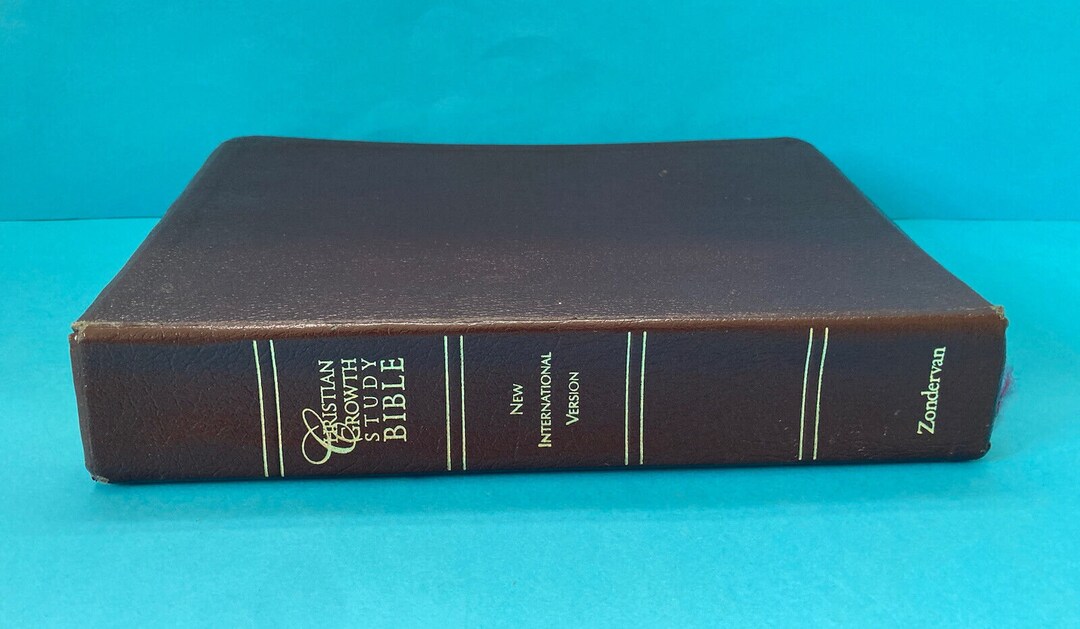 CHRISTIAN Growth Study BIBLE NIV Zondervan Bonded Leather 1997 - Etsy