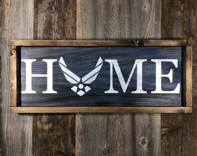 Air Force Home Sign | Military Home Sign | Air Force Home Decor ...