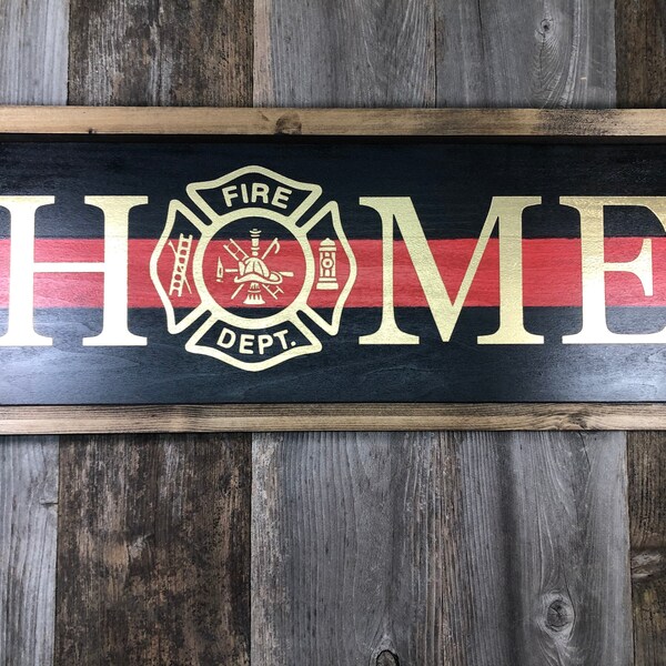 Firefighter Home Sign - Etsy