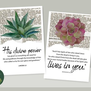 Printable Succulent Bible Verse Cards - Etsy