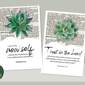 Printable Succulent Bible Verse Cards - Etsy