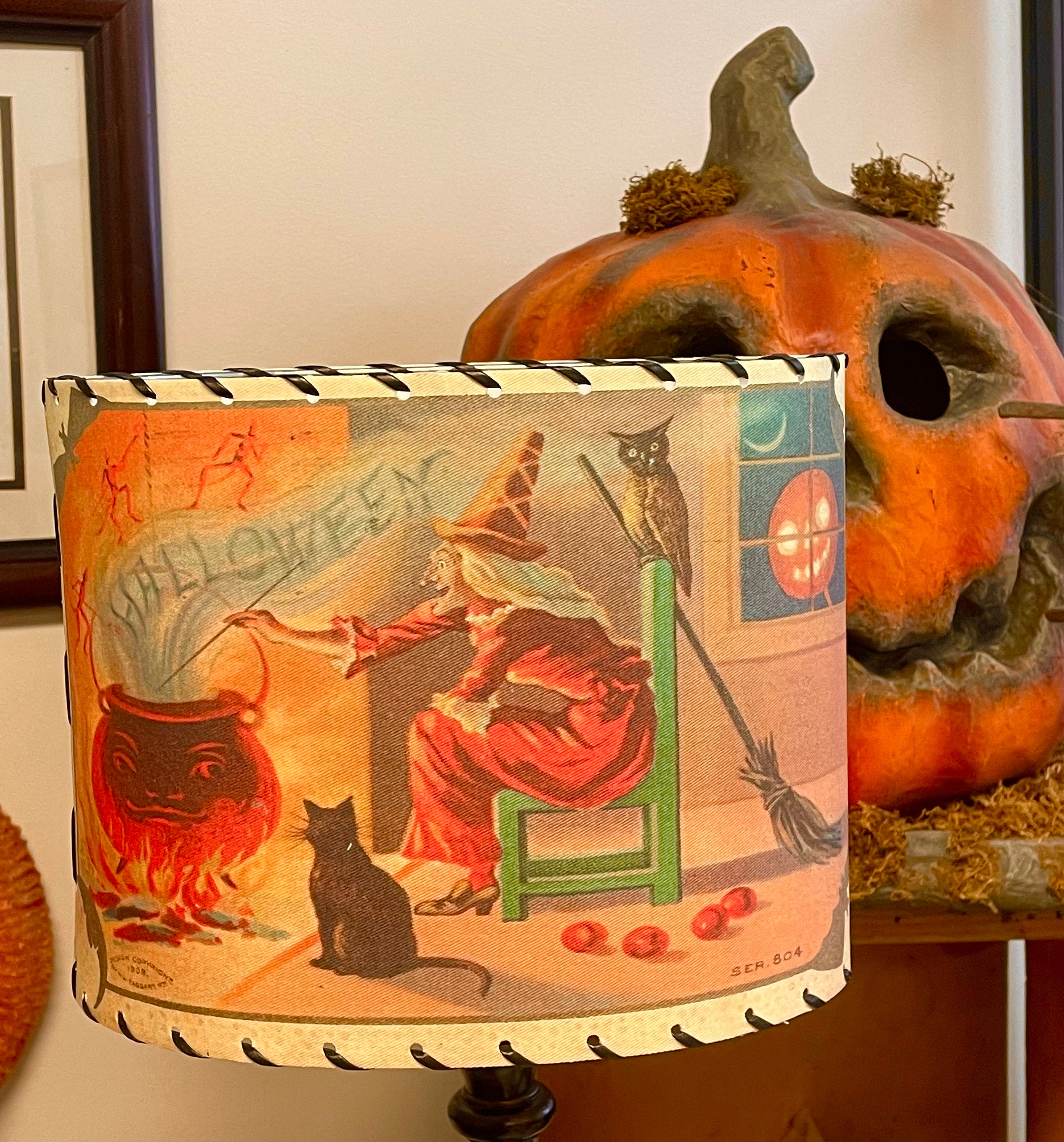 Black Cat Witches and Flying Witch and Moon Halloween Lamp Shade ...