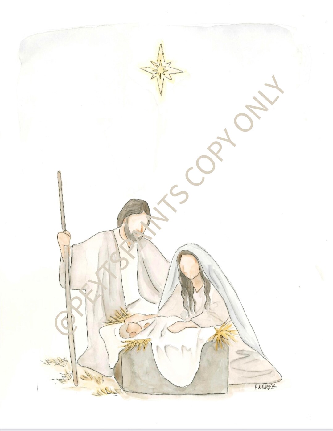 Christmas Nativity Scene Print - Etsy