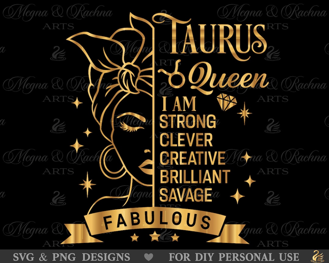 Taurus Queen Svg, Taurus Afro Queen Svg, Black Woman Svg, Afro Girl Svg, Birthday Queen Svg Png ...