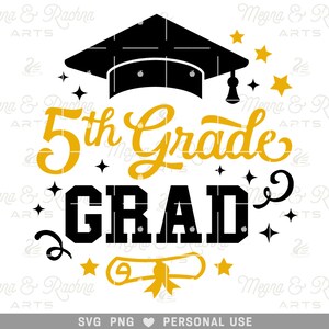 5th Grade Grad Svg Png, End of 5th Grade, 5th Grade Graduation, 5th ...
