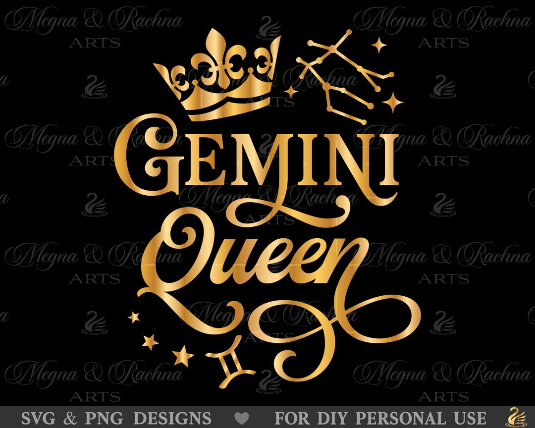 Gemini Queen Svg, Gemini Svg for Women, Zodiac Svg, Afro Queen Svg ...