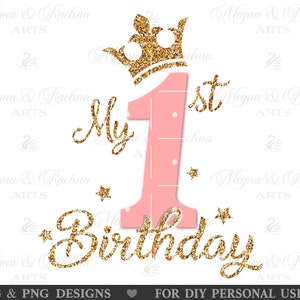 First Birthday Svg Png , 1st Birthday Svg, Birthday Svg, First Birthday ...