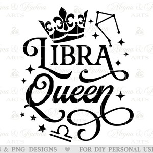 Libra Queen Svg Libra Svg for Women Zodiac Svg Afro Queen - Etsy