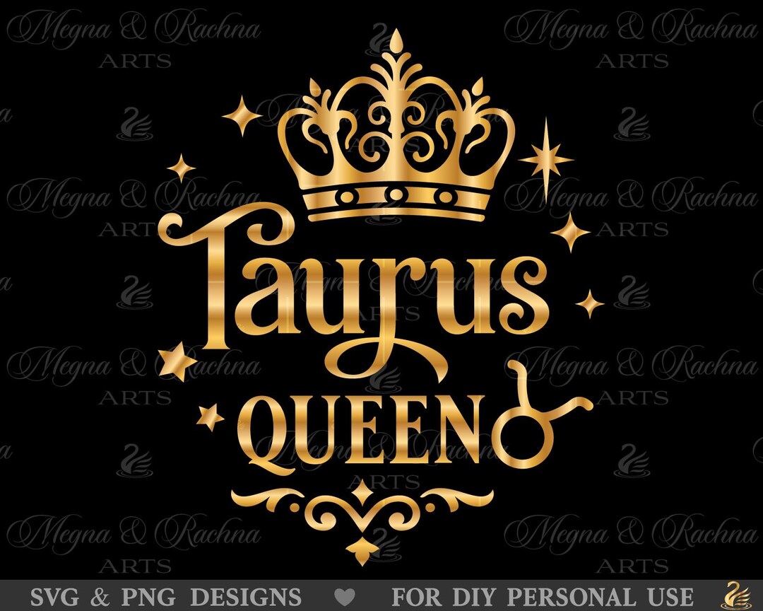 Taurus Queen Svg Png, Taurus Zodiac Svg Taurus Svg for Women Afro Queen ...