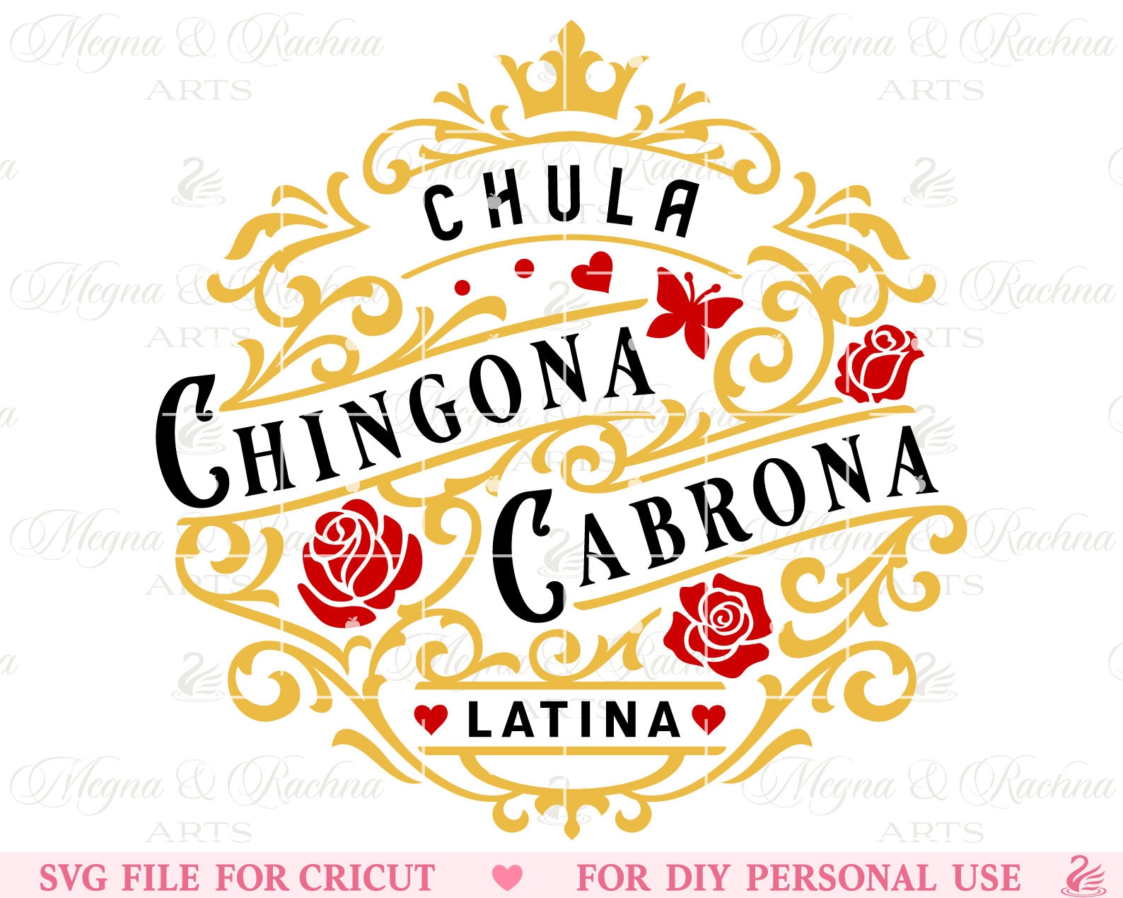 Chula Chingona Cabrona Svg Sassy Spanish Svg Chicana Svg Etsy
