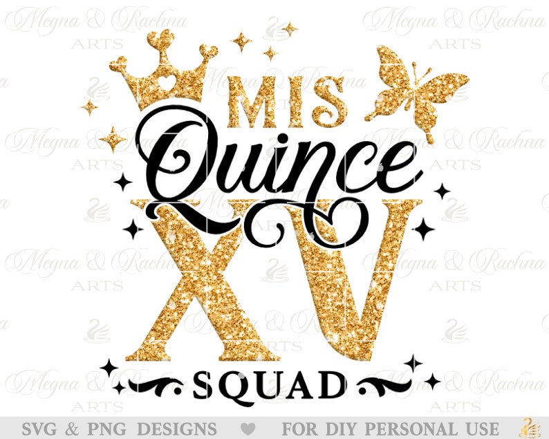 Mis Quince Svg Mis Quince XV Svgquince Squad Svg - Etsy UK