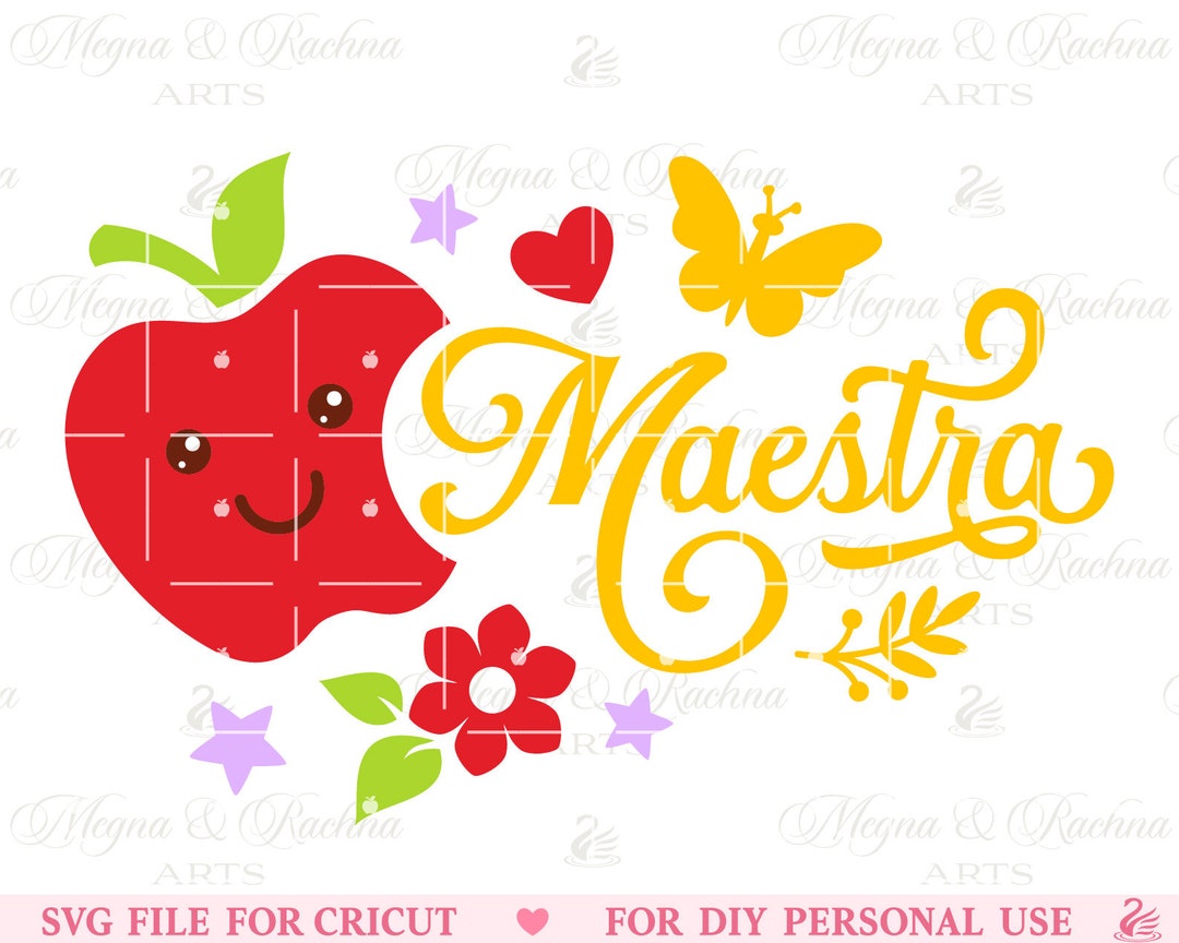 Maestra Svg, Maestra Shirt Svg, Maestra Bilingue Svg, Spanish Teacher ...