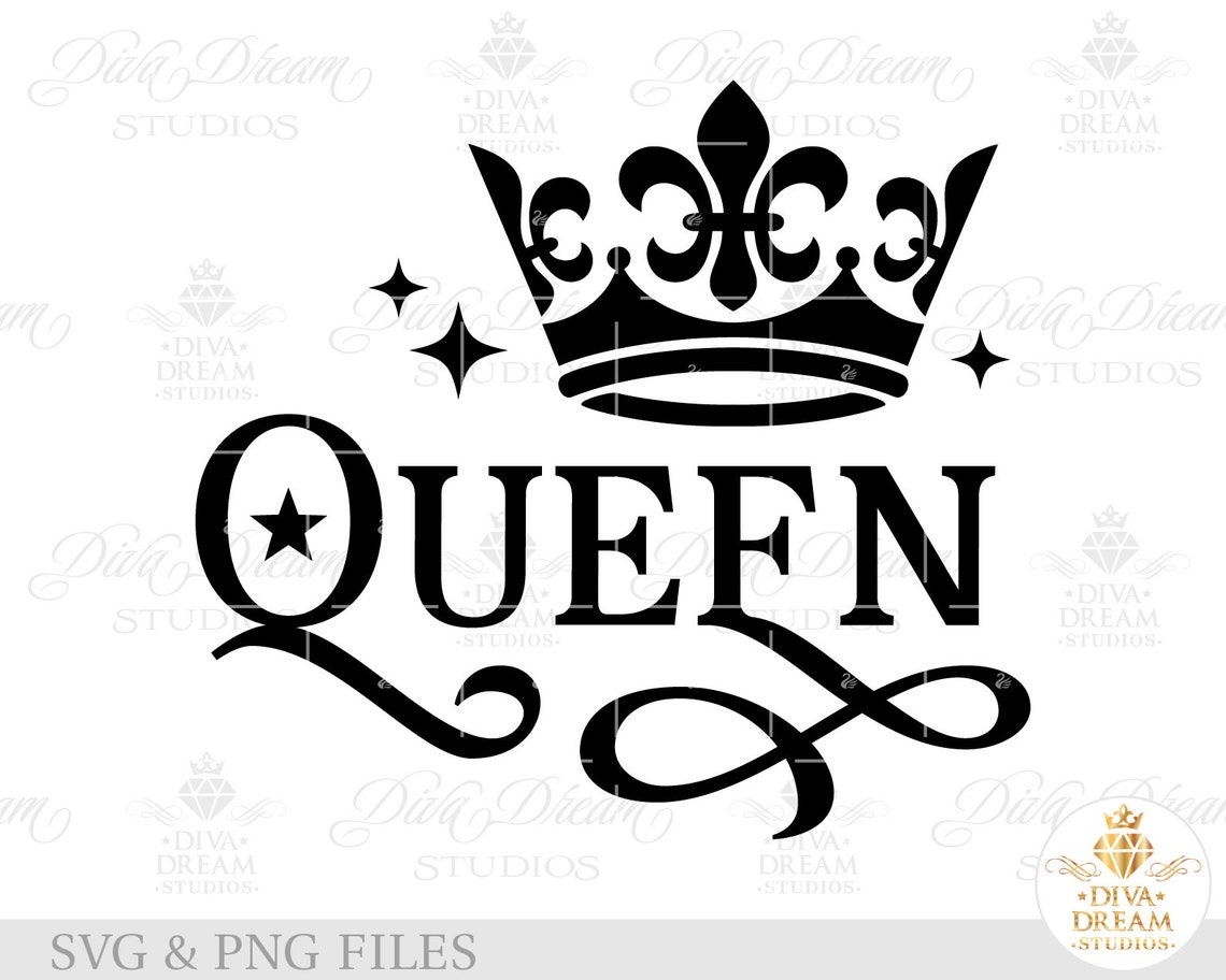 Queen Svg Queen Svg With Crown Queen Svg File Queen Png - Etsy UK
