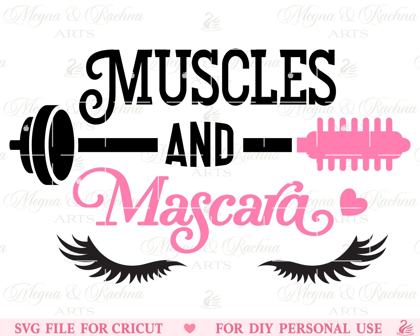 Muscles and Mascara Svg Muscles Svg Mascara Svg Gym Svg | Etsy