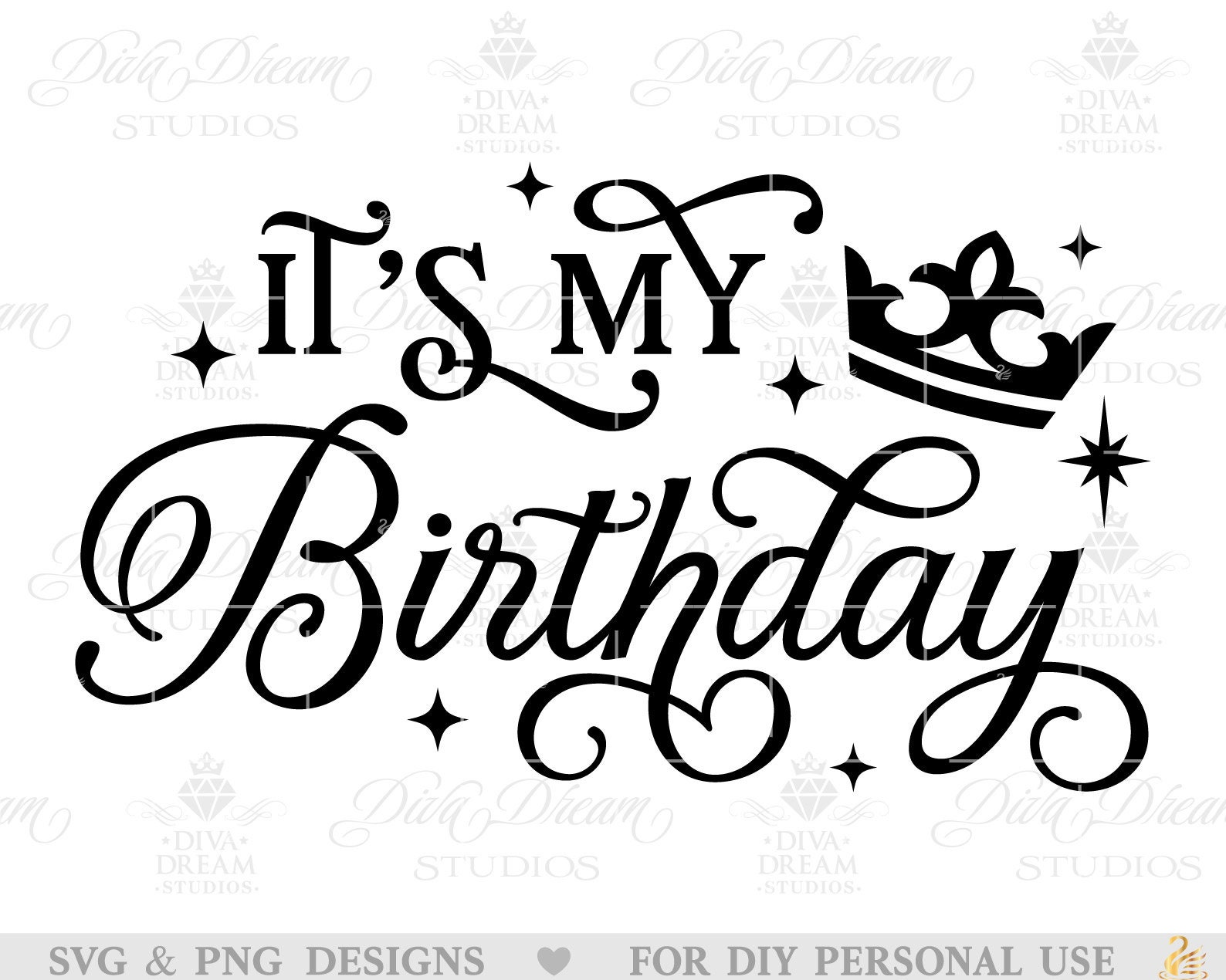 Its My Birthday Svg Happy Birthday Svg Women Girls Etsy