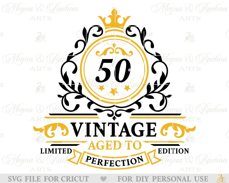 50th Birthday Svg Vintage Limited Edition Svg Fiftieth - Etsy