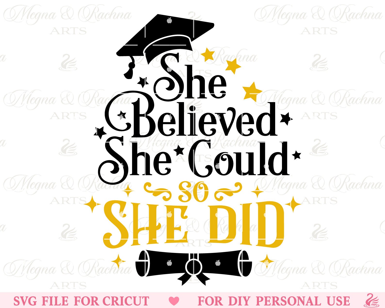 She Believed She Could so She Did Svg Graduation Svg Senior - Etsy Hong ...