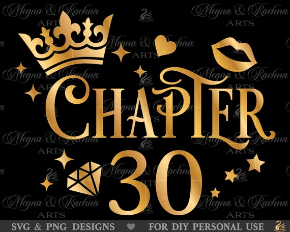 Chapter 30 Svg Chapter 30 Png 30th Birthday Svg 30 Birthday - Etsy