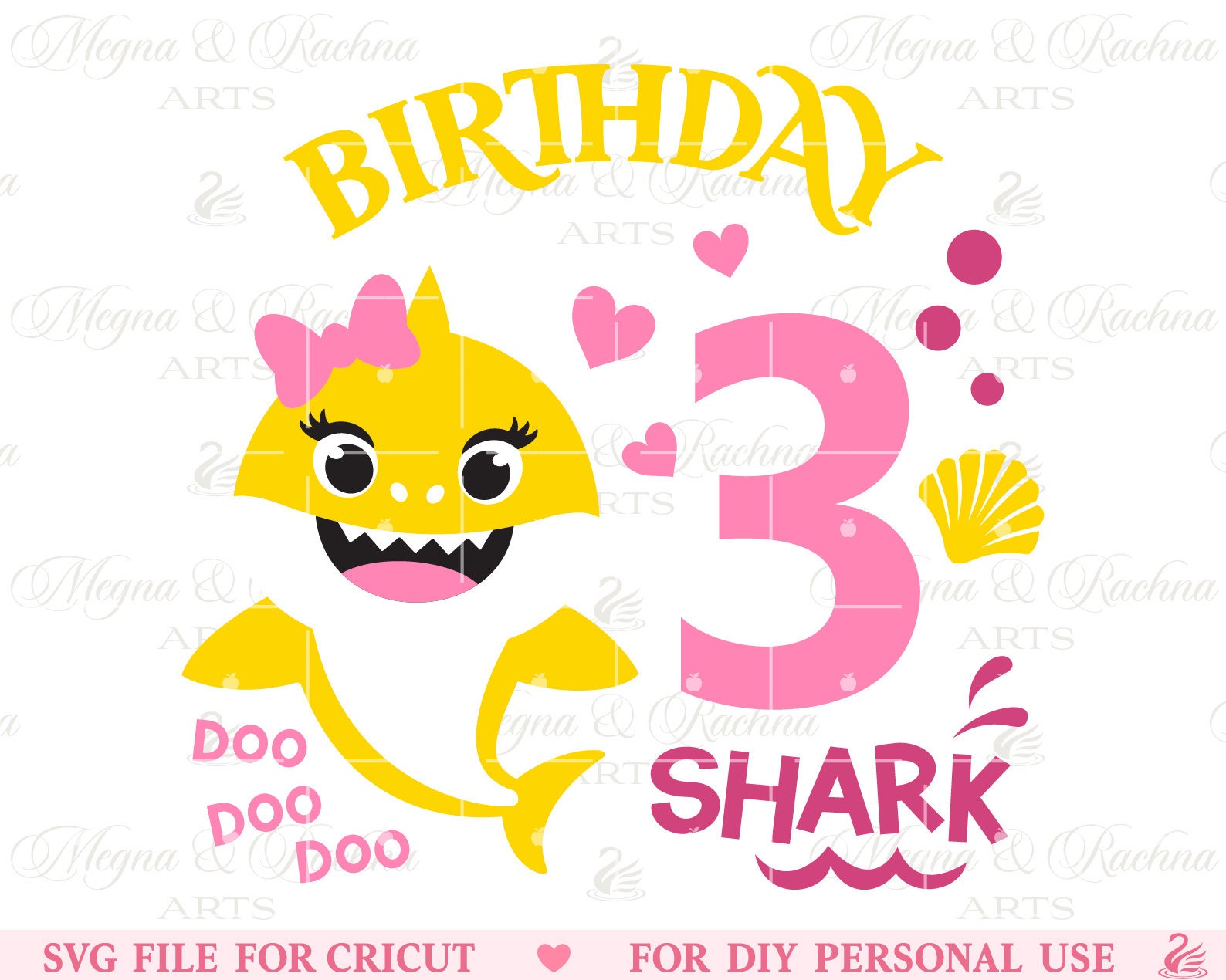 3rd Birthday Shark Svg Shark Doo Doo Svg Shark Birthday Svg - Etsy