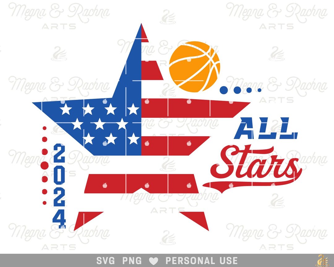 All Stars Svg Png,all Stars Basketball Svg,american Flag Svg,game Day ...