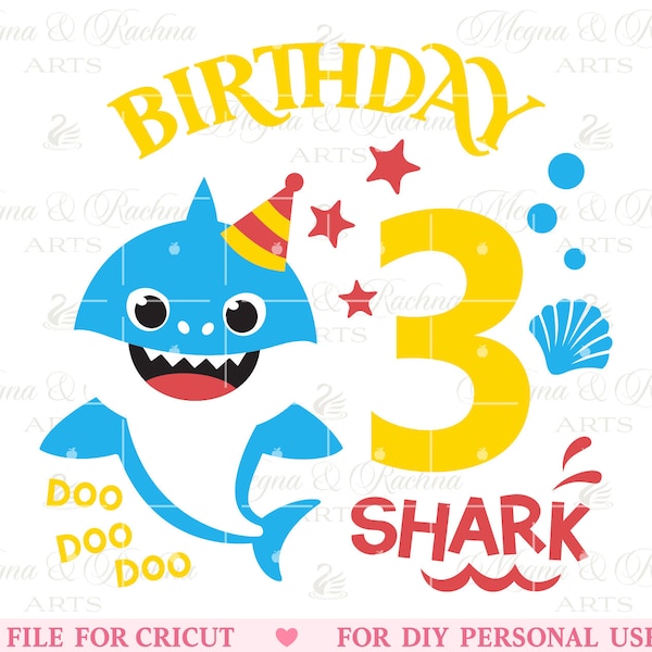 Baby Shark 3rd Birthday Party - Etsy