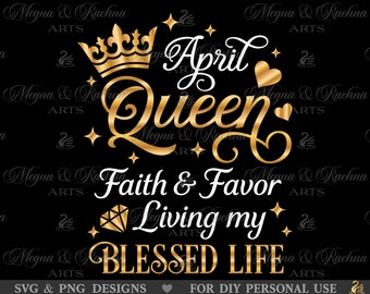 April Queen Birthday Svg | Etsy