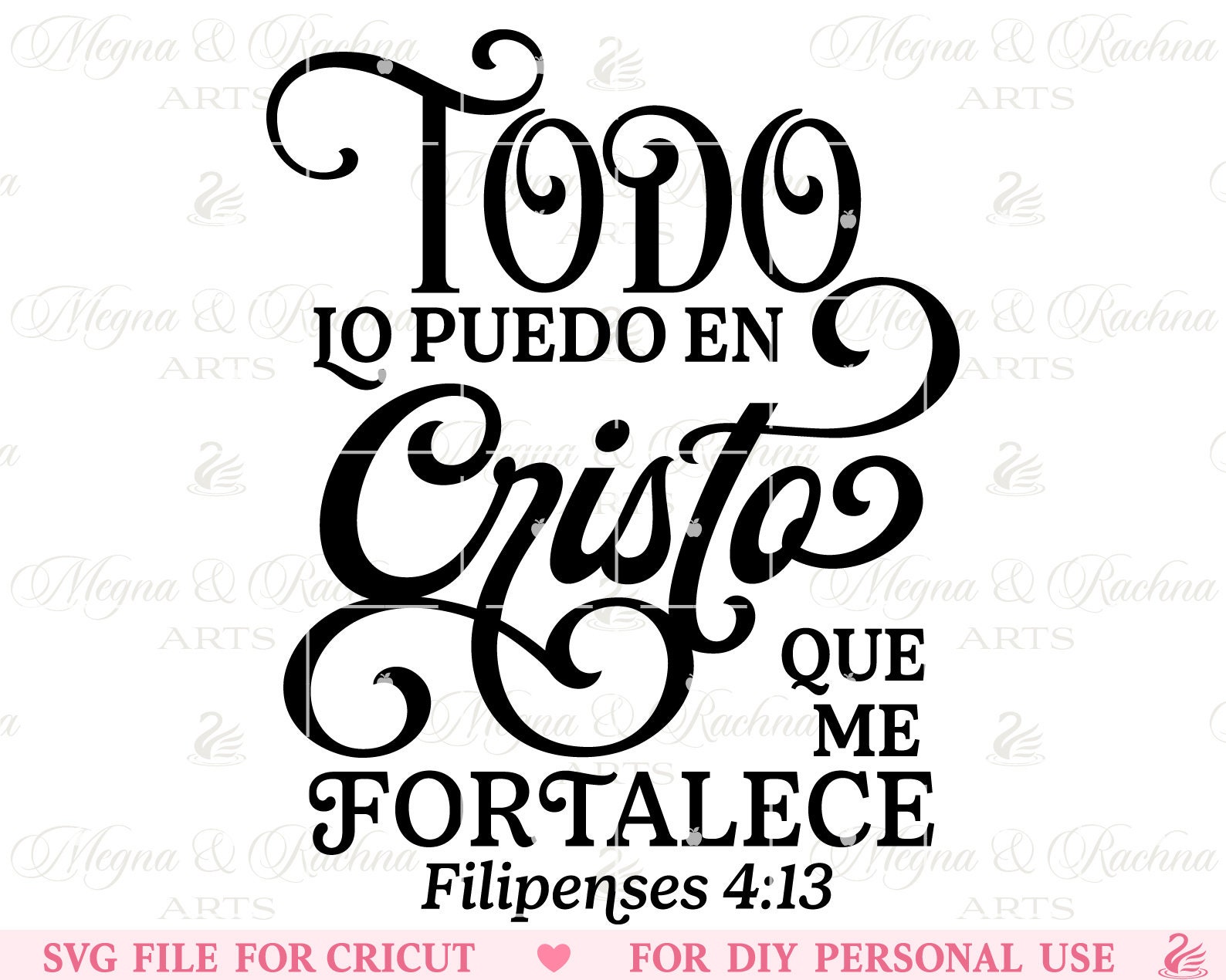 Todo Lo Puedo En Cristo Que Me Fortalece Svg Cristo Svg - Etsy