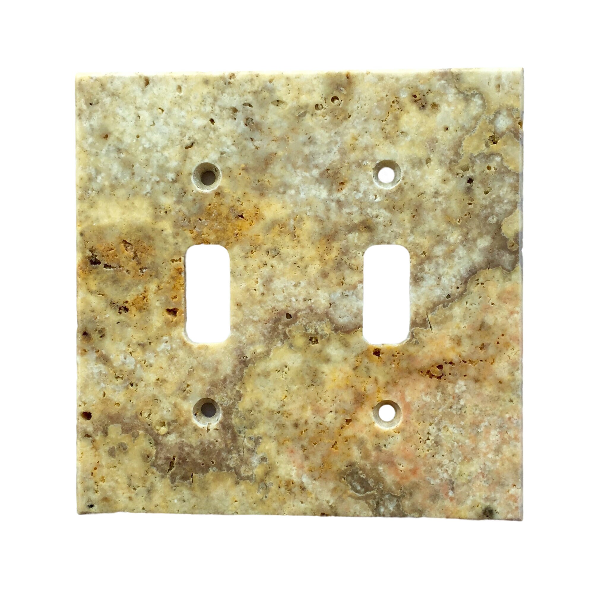 Scabos Travertine Double Toggle Switch Wall Plate / Switch Plate ...