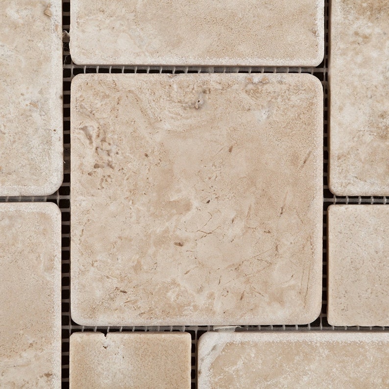 Durango Cream Travertine 4-pieced OPUS Mini-pattern Tumbled - Etsy