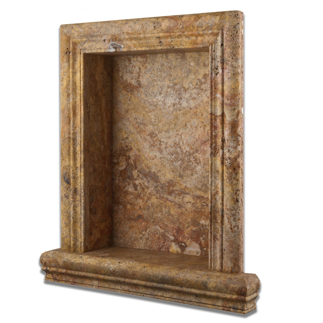 Scabos Travertine Hand-made Custom Shampoo Niche / Shelf LARGE Honed - Etsy